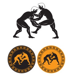 Greco Roman wrestling Royalty Free Vector Image