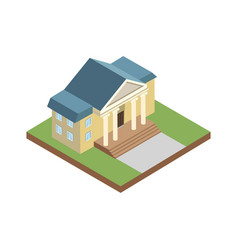 Courthouse front or facade central court building Vector Image