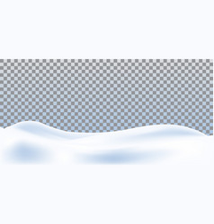 Realistic snowdrift isolated on transparent Vector Image