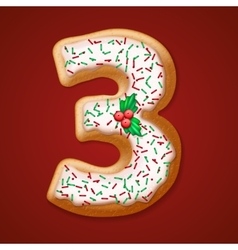 Christmas gingerbread cookies alphabet Royalty Free Vector