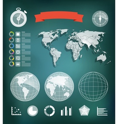 World Map Charts Royalty Free Vector Image - VectorStock