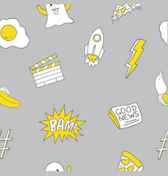 Patch set on white background Royalty Free Vector Image