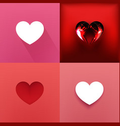 Triangular heart shape Royalty Free Vector Image