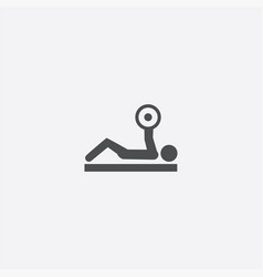 Incline barbell bench press exercise flat Vector Image