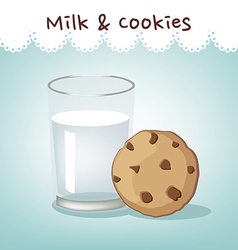 Bowl with chocolate cookies sweet confectionery Vector Image