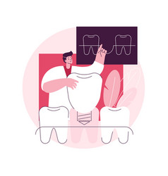 Teeth dentures implants abstract concept Vector Image