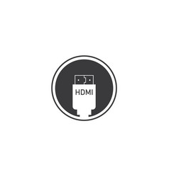 Usb hdmi ethernet and other cable port icon Vector Image