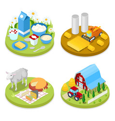 Trees set isometric Royalty Free Vector Image - VectorStock