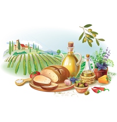 Country still life Royalty Free Vector Image - VectorStock