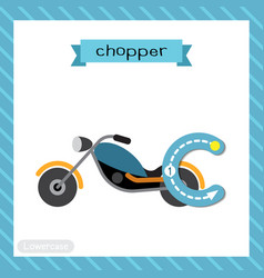 Letter m tracing motorcycle Royalty Free Vector Image