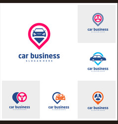 Set of car point logo template designs auto car Vector Image