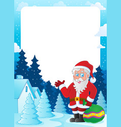 Frame with santa claus theme 3 Royalty Free Vector Image