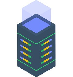 Data center rack Royalty Free Vector Image - VectorStock