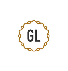Initial letter gl finance creative logo design Vector Image