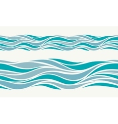 Set of seamless patterns with stylized waves Vector Image