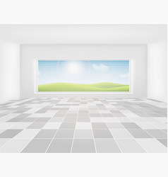 Stylish workplace with computer monitor at office Vector Image