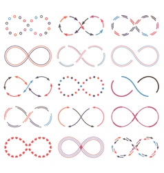 Loop symbol infinity infographic element Vector Image