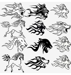 Haida style tattoo design Royalty Free Vector Image