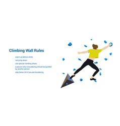 Climbers on a climbing wall Royalty Free Vector Image