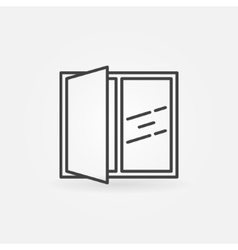 Open window template view Royalty Free Vector Image