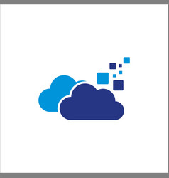 Internet connection cloud logo Royalty Free Vector Image