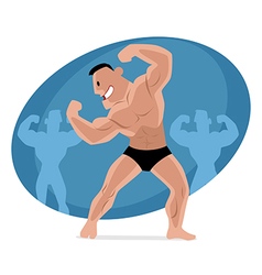 Muscle man bodybuilder Royalty Free Vector Image