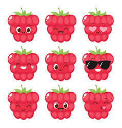 Cartoon cute fruit character doing spot exercises Vector Image