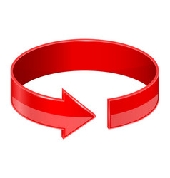 Red shiny 3d arrow Royalty Free Vector Image - VectorStock