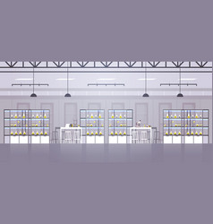 Empty no people chemical research laboratory Vector Image