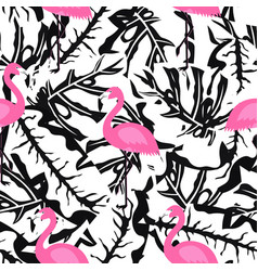 Flamingo tropical banner Royalty Free Vector Image