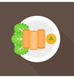 Spring roll Royalty Free Vector Image - VectorStock