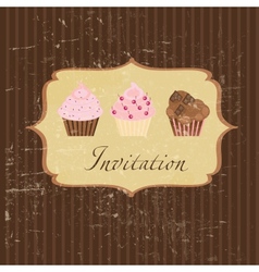 Retro vintage grunge style dessert menu Royalty Free Vector