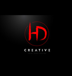 Hh letters logo design slim creative simple black Vector Image