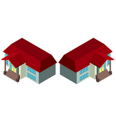 House with red roof Royalty Free Vector Image - VectorStock