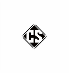 Cs logo letter monogram with triangle shape Vector Image