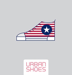 Hand draw modern sport shoes with usa flag Vector Image