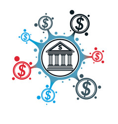 Banking symbol financial system icon circulation Vector Image