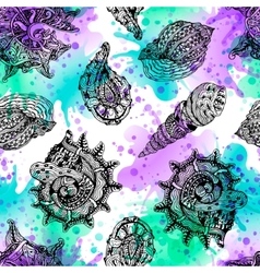 Seamless abstract hand-drawn pattern waves Vector Image