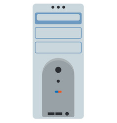 Computer system unit tower isolated on Royalty Free Vector