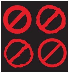 Prohibition red sign Royalty Free Vector Image