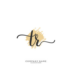 Initial tr beauty monogram and elegant logo design