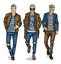 Man models Royalty Free Vector Image - VectorStock