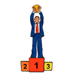 Winning billiards with cue concept victory Vector Image