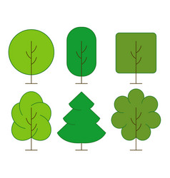 Green tree isolated symbol Royalty Free Vector Image