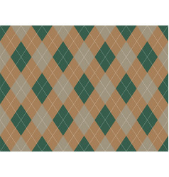 Argyle pattern green rhombus seamless texture Vector Image