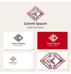 Creative abstract round square logo design Vector Image