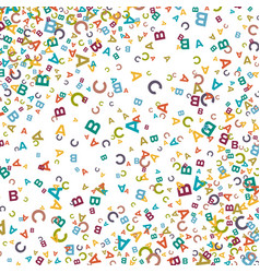 Colorful text box made from alphabet symbols Vector Image