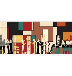 Library mosaic Royalty Free Vector Image - VectorStock