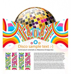 Night disco party poster background Royalty Free Vector