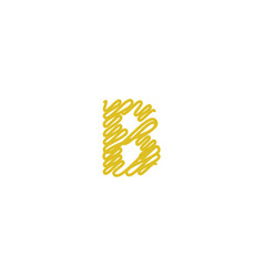 Modern letter b angry badger logo Royalty Free Vector Image